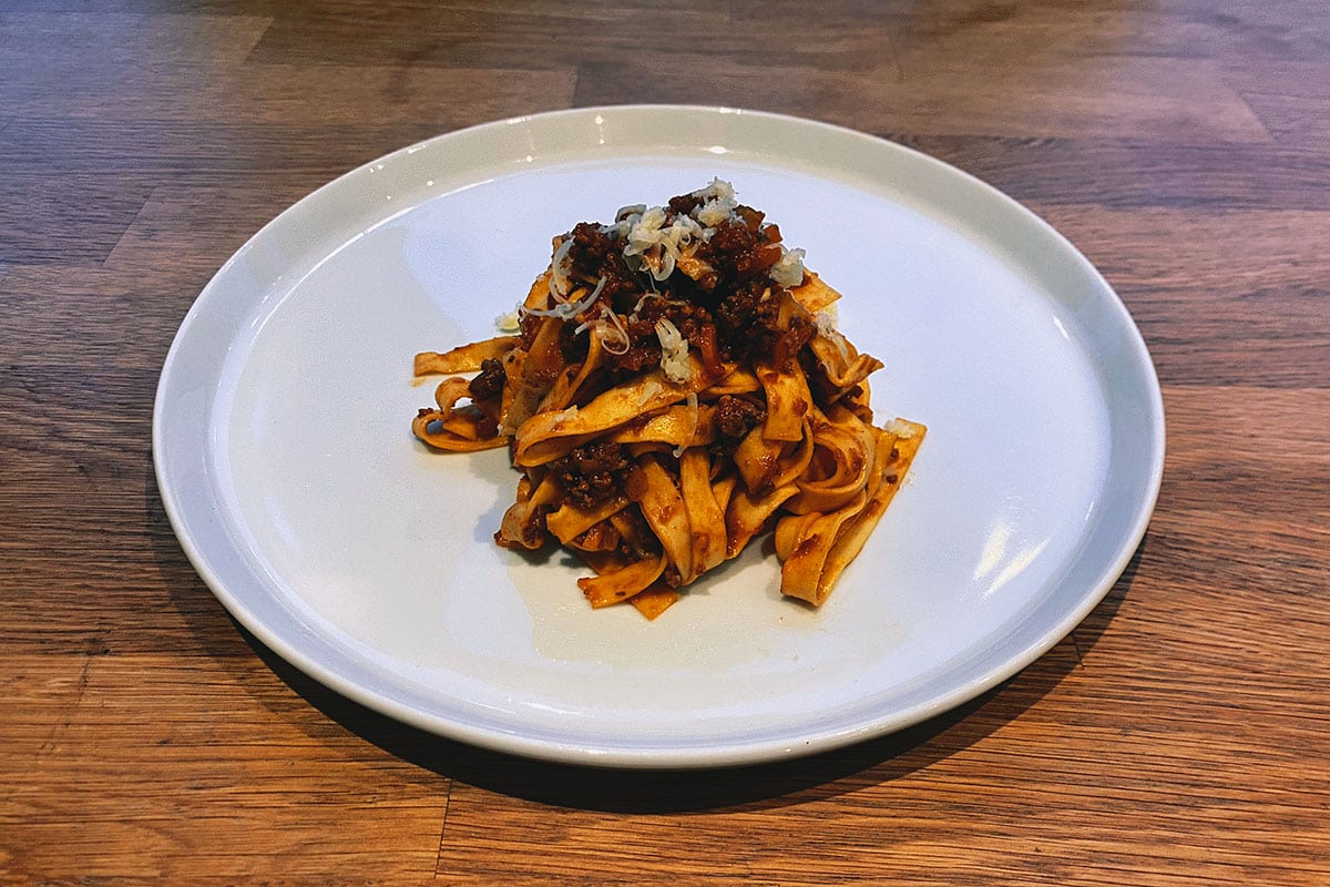We made the Michelin Star Spaghetti Bolognese with MILK in it ...